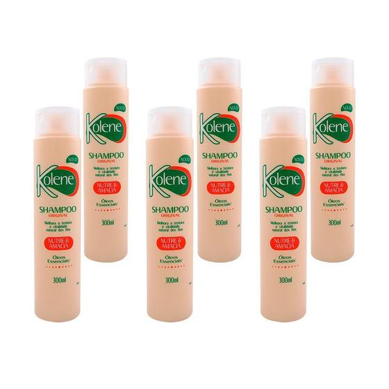 Kit Com 6 Shampoo Kolene Original Nutre & Amacia 300Ml - Shampoo ...