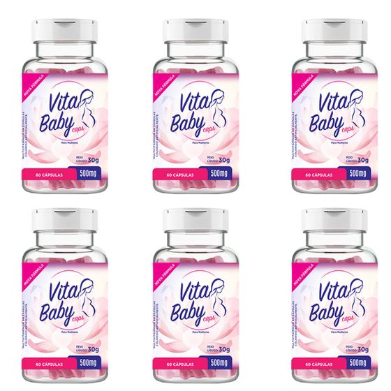 Kit com 6 Vita Baby Caps Suplemento Vitamínico Feminino - Vitafenatus ...