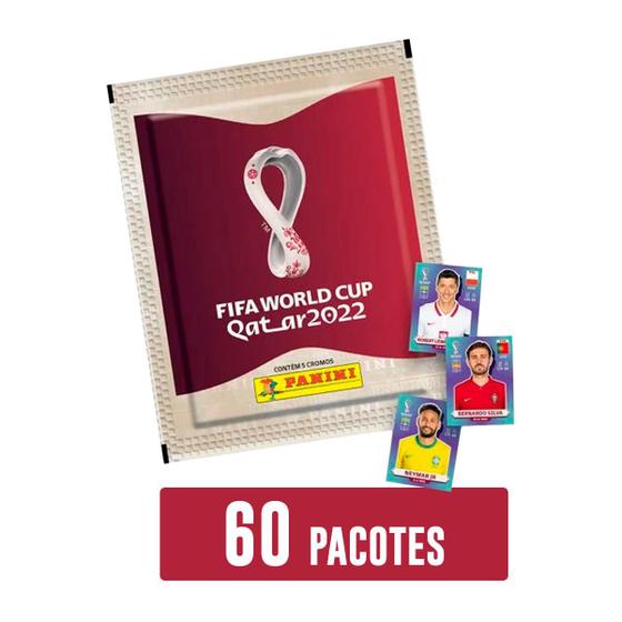 Kit Com 60 Pacotes (300 Figurinhas) Copa Do Mundo 2022 - Panini ...