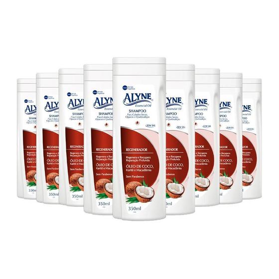 Kit Com 9 Shampoo Alyne Regenerador Com Óleo De Coco 350Ml - Shampoo ...