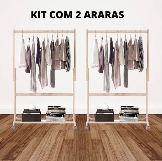 Kit Com Duas Araras Para Loja De Roupas Multiuso - Redecore - Arara de ...