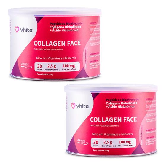 Kit / Combo 2 Collagen Face Vhita Colágeno Hidrolisado Verisol com ...