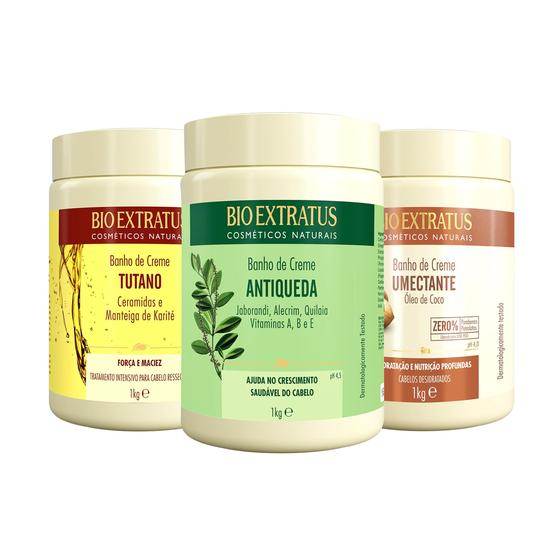 Kit Combo Banho Creme Jaborandi Tutano Umectante Coco Bio Extratus 1Kg Cronograma Capilar - Kit ...