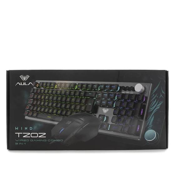 Kit Combo Conjunto Gamer 3 em 1 Teclado RGB + Mouse Iluminado 4800 DPI ...