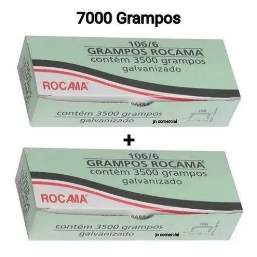 Kit Combo Grampo Rocama 106/6 6Mm Grampeador 2Cx =7.000 Pçs - Grampo ...