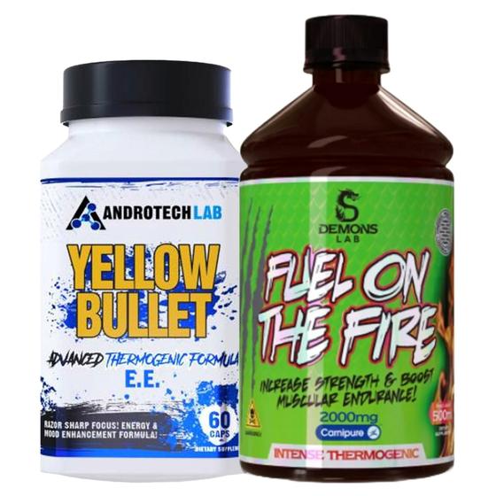 Kit/Combo Termogênico Yellow Bullet 60 Cápsulas + L-Carnitina 2000mg ...