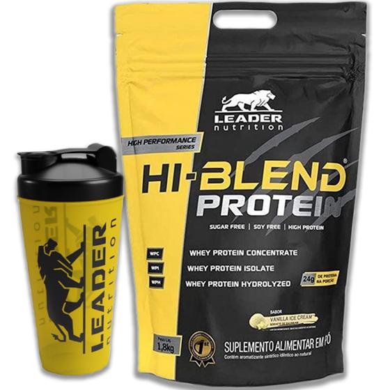 Kit Combo Whey Protein Hi-Blend 1,8kg + Coqueteleira Leader - Leader ...