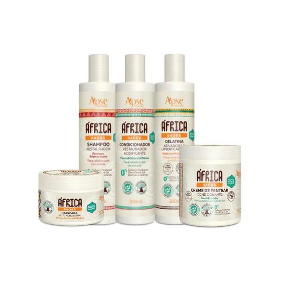 Kit Completo África Baobá 5 Produtos - Apse Cosmetics - Kit de ...