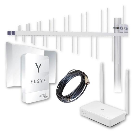 Kit completo amplimax fit (amplimax + antena externa + cabo preto ...