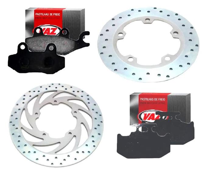 Kit Completo Discos de Freio Fazer 250 2005 2006 2007 2008 2009 2010 ...