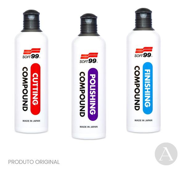 Kit Composto Polidor Corte N1, Refino N2, Lustro N3 - Soft99 - SOFT 99 - Polimento Automotivo ...