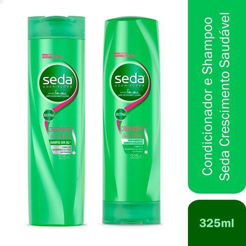 Kit Condicionador e Shampoo Seda Crescimento Saudável - 325ml - Kit ...