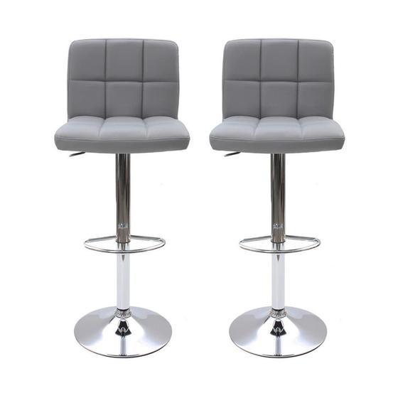 Kit Conjunto 2 Banquetas Ajustáveis Giratória Ajustável Com Apoio Para ...