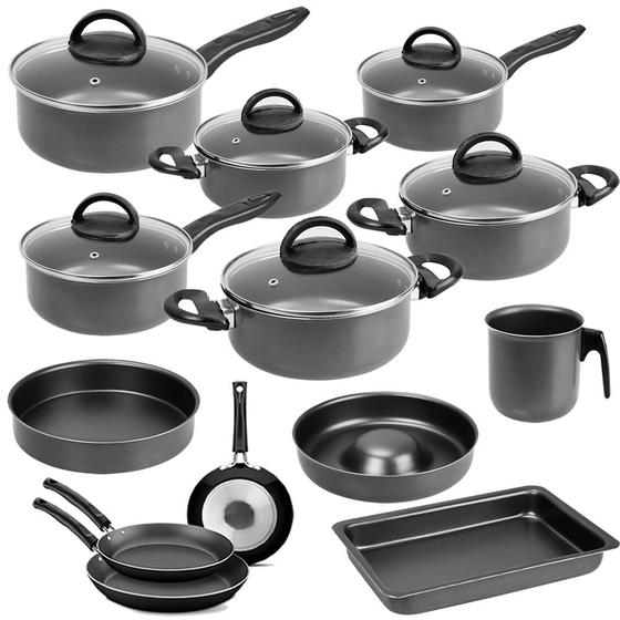 Kit Conjunto de Panelas 13 Pçs Teflon Antiaderente - Cores - Marpal ...