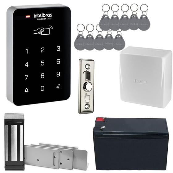 Kit Controle De Acesso Sa 203 Mf Intelbras Eletroímã Ipec - Controle de ...