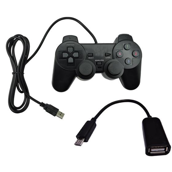 Kit Controle Usb Para Pc E Notebook com Cabo Otg V8 - Maxmidia ...