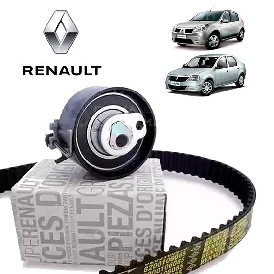 Kit correia dentada original renault motor 1.0 16v d4d clio ii 2000 ...