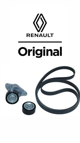Kit Correia do Alternador Original Renault Logan e Sandero 1.6 8v todos. 117206838r - Correia ...
