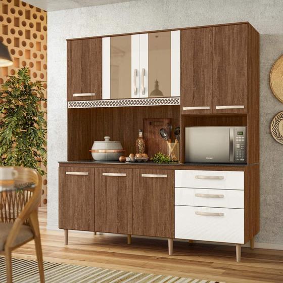 Kit Cozinha Fit 180 8 Portas 3 Gavetas Nicioli - Cozinha Compacta ...