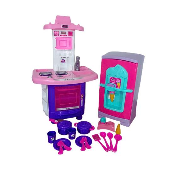 Kit Cozinha Infantil Completa Fogãozinho + Geladeira Sorvete - CARDOSO - Pais e Filhos ...