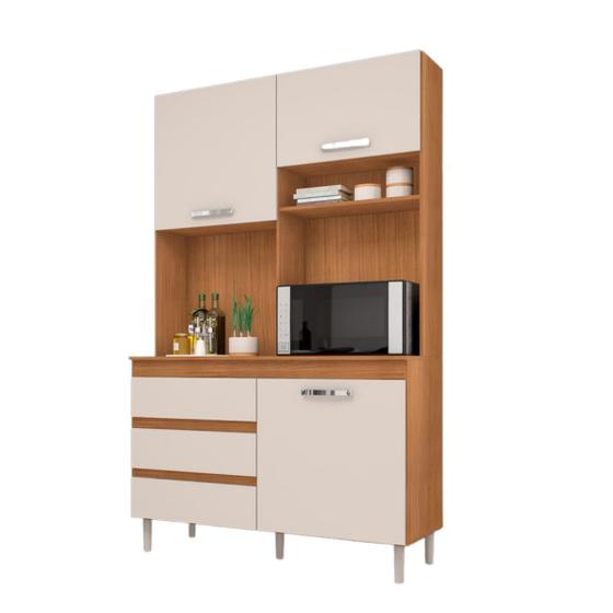 Kit Cozinha Smart Cedro Champanhe Incorplac Móveis - Cozinha Compacta ...