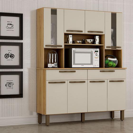 Kit Cozinha Turin 8 Portas 2 Gavetas Nicho Sallêto - Cozinha Compacta ...