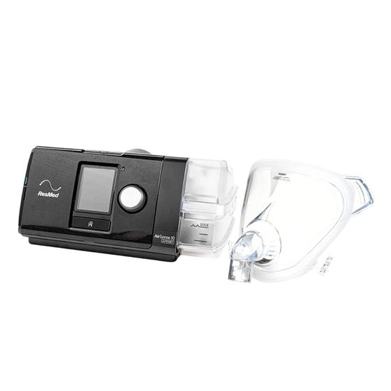 KIT Cpap S10 Airsense Autoset + Mascara Facial Total Fitlife P C/Ponta ...