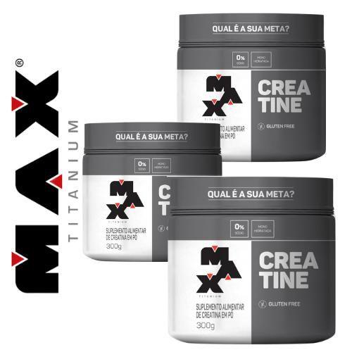 Kit Creatina 300g Max Titanium Monohidratada Creatine Creatina