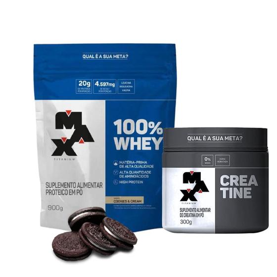 Kit Creatina Pura 300g + Whey Protein 900g Concentrado Suplemento ...