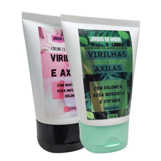Kit Creme Clareador intimo Virilhas e axilas Natural com Niacinamida ...