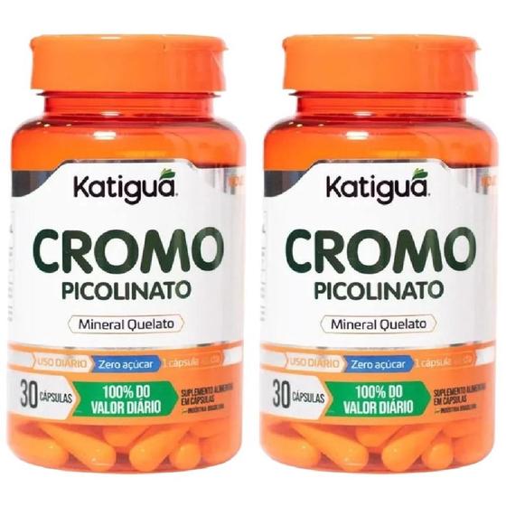 Kit Cromo Picolinato 250mcg Com 2 Potes De 30 Cápsulas Cada - KATIGUA ...