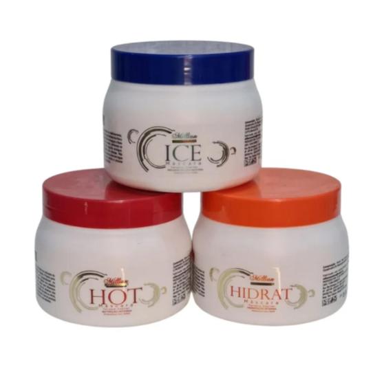 Kit Cronograma Capilar Millian 3 x 500g - Kit de Tratamento para ...