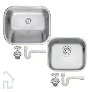 Kit Cuba Inox Tramontina Lavínia 40x34x17 Acetinada + Tanque 50x40 ...