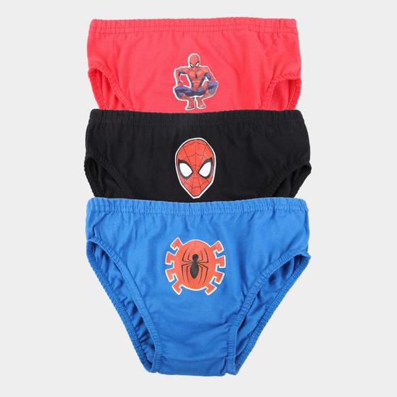 Kit Cueca Slip Infantil Evanilda Homem Aranha 3 Peças - Cueca Infantil ...