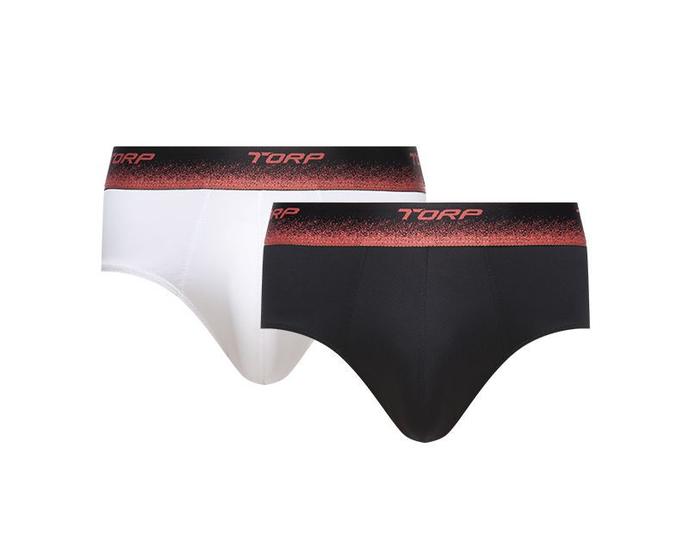 Kit Cuecas Torp Slip Microfibra - 2 Un Preto/Branco Ref-7322 - Cueca ...