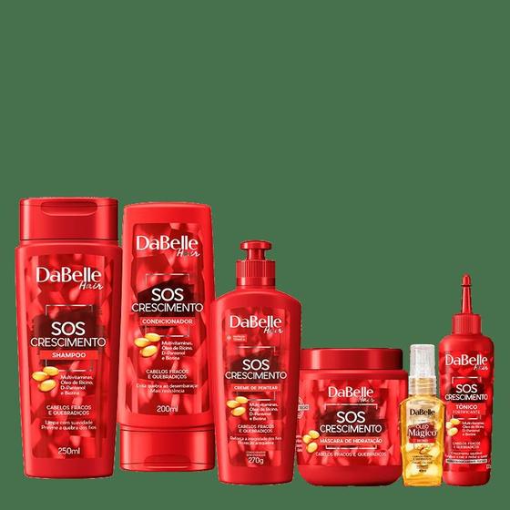 Kit DaBelle Hair SOS Crescimento Full - Máscara 400g (6 Produtos ...