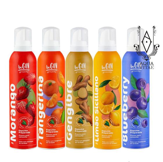 Kit De 05 Espumas Begin Para Drinks E Bebidas 240g - Espuma para Drinks - Magazine Luiza