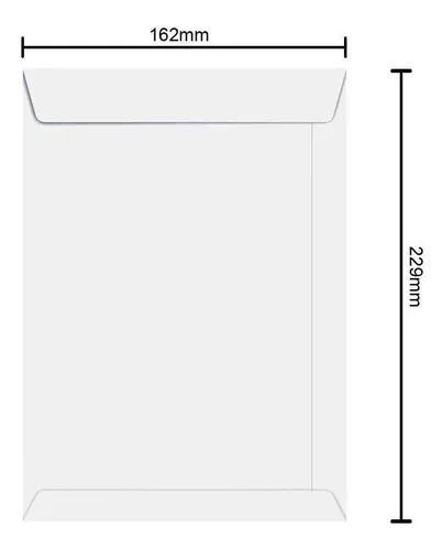 Kit de 100 Envelopes A5 Ofício Cor Branco Tamanho 17x25cm Tilibra ...
