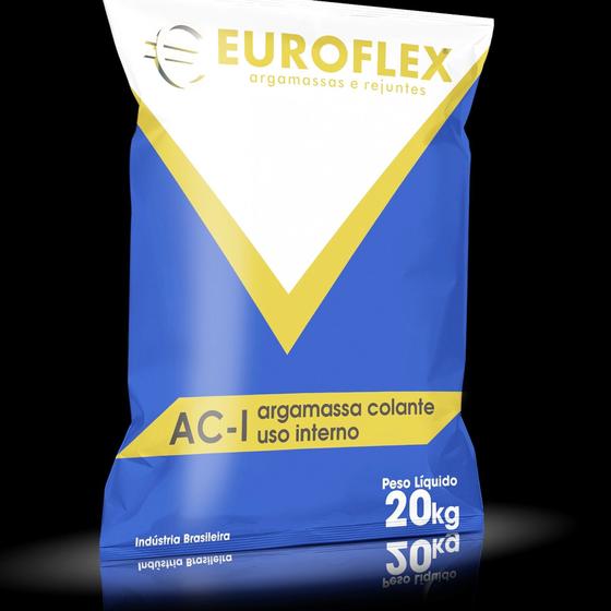 Kit de 20 sacos de Argamassa interna AC1 20kg - EUROFLEX - Argamassa ...