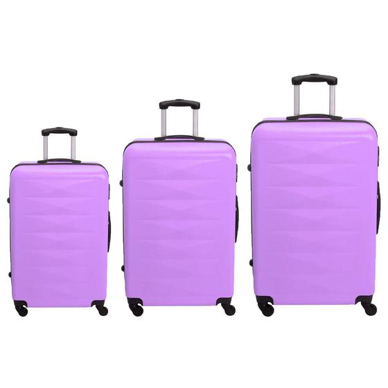 Kit De 3 Malas Para Viagem Bordo Média E Grande Lilás - Arara ...