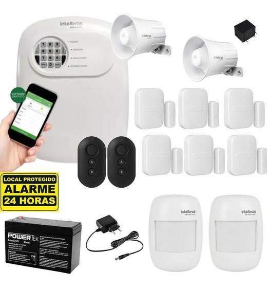 Kit De Alarme Potente Anm 24 Net 8 Sensor S/f E 2 Sirenes - INTELBRAS ...