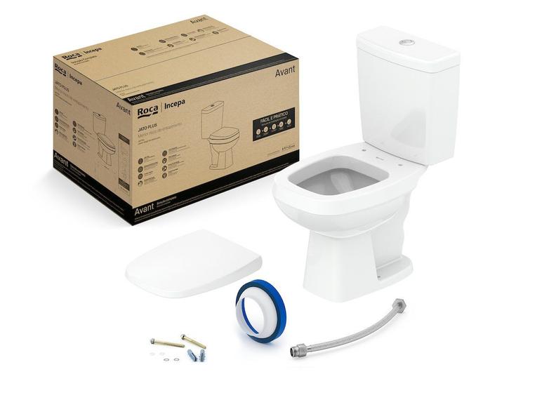 Kit de Bacia com Caixa Assento PP com Queda Amortecida e Complementos ...