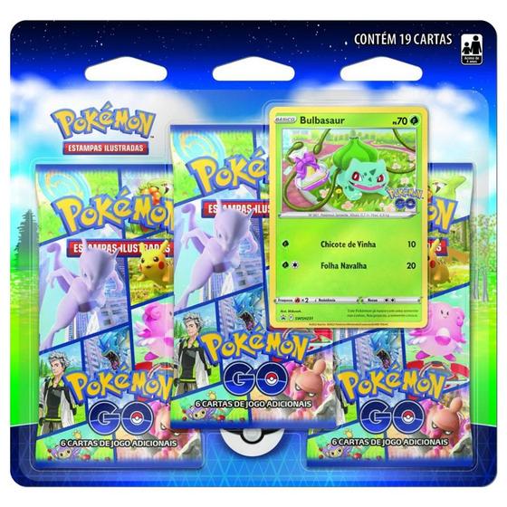 kit de Cartas Blister Triplo Pokemon Go 3 Pacotes + 1 Carta Copag ...