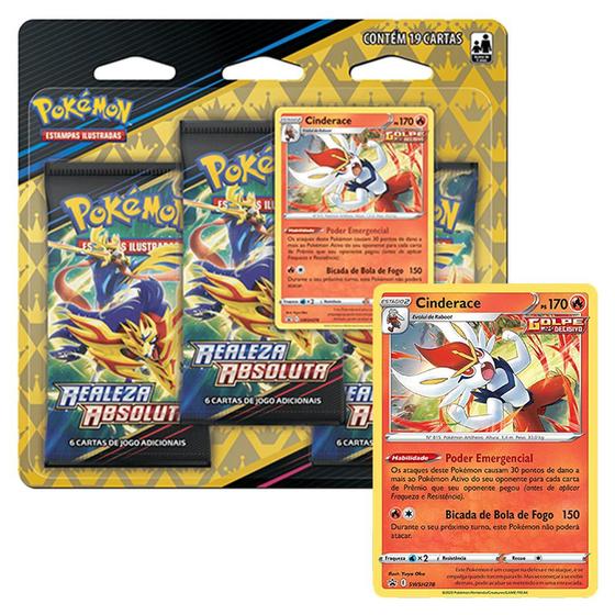 Kit de Cartas Pokemon Blister Triplo Realeza Absoluta 3 Pacotes + 1 ...