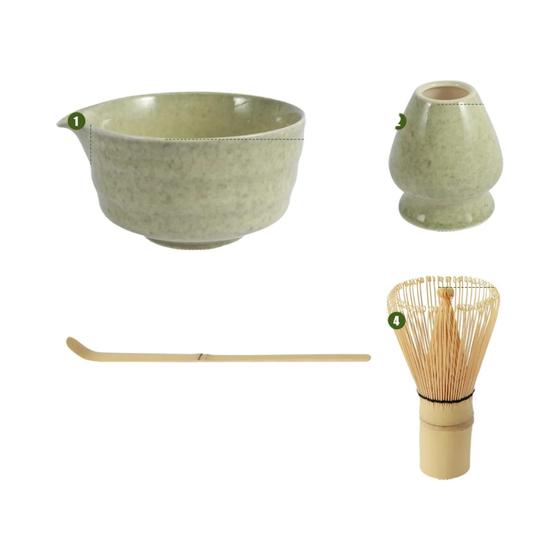 Kit De Cerimônia Matcha Japonesa Tradicional Com Tigela Batedor Colher ...