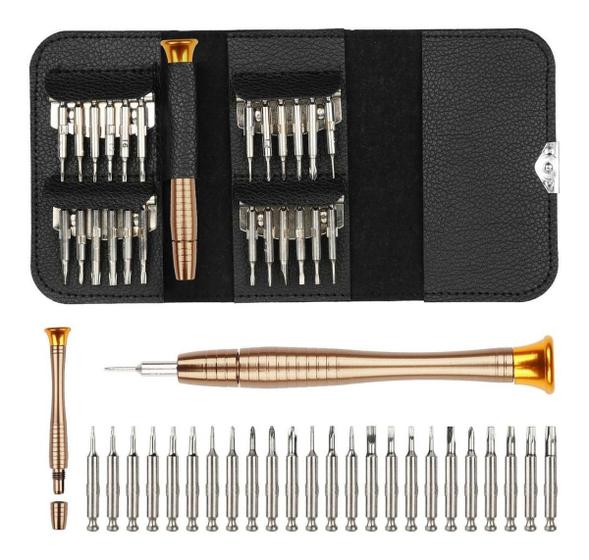 Kit De Chaves Precisão 25 Em 1 Profissional Estojo Multiuso - OEM - Jogo de Chave de Fenda e ...