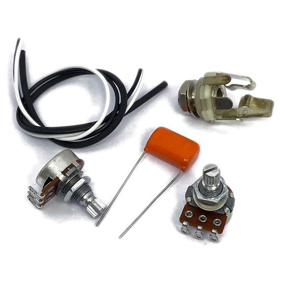 Kit de Elétrica Para Baixo Tipo Precision Bass P Bass P-Bass PBA4 Potenciômetros Alpha + Orange ...