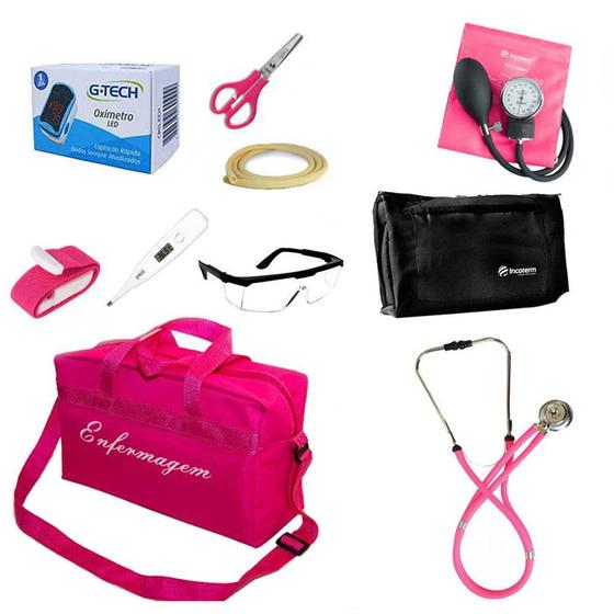 Kit de Enfermagem Completo com Ap. Medir Saturação G-tech - Incoterm ...