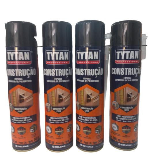 kit de Espuma Expansiva de Poliuretano Profissional 340g / 500ml - Tytan com 4 un - Espuma ...