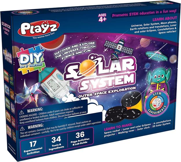Kit de Exploração do Sistema Solar Playz - 17 Experimentos para ...
